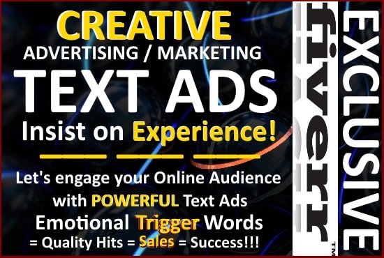 Write powerful text ads for your website by Psychicrudi | Fiverr