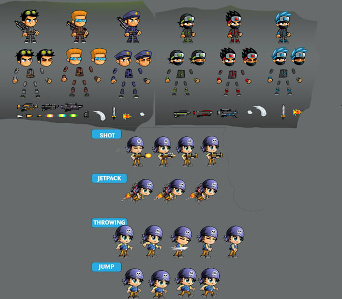Create characters with any sprite sheet animation by Hardy884 | Fiverr