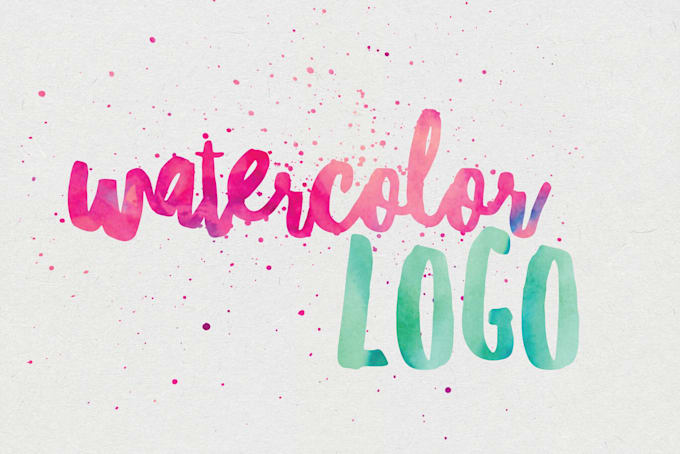 Design a watercolor text logo by Designingsnaps | Fiverr