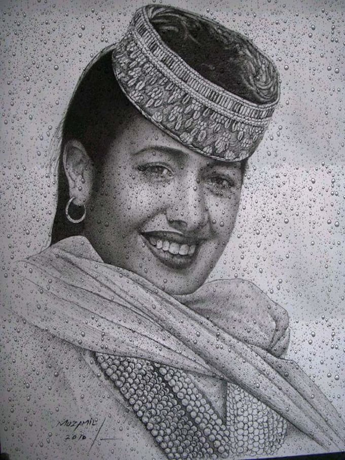 Make hand drawn pencil portrait for you by Dataentrypro_ | Fiverr