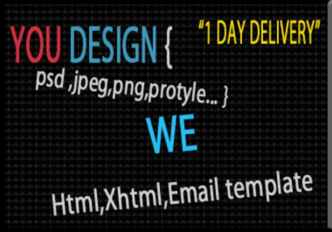 Convert psd to html,xhtml,email template in 3 hour by Wantrick | Fiverr