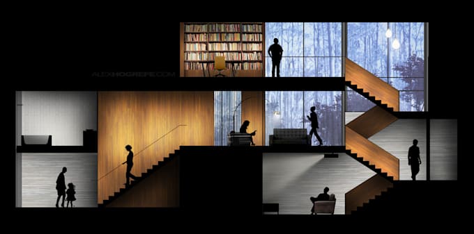 how to draw shadows on elevations autocad