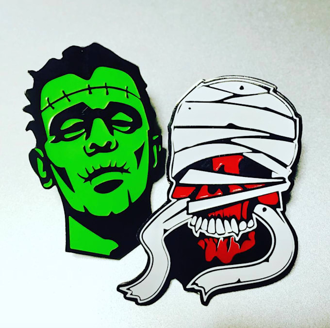 Make a vector enamel pin design based on your image or sketch by ...