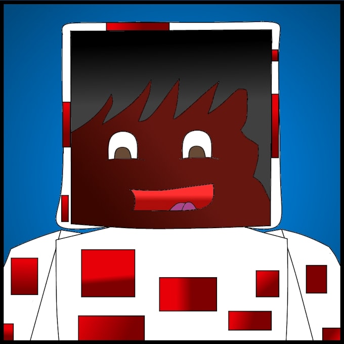 Make a cartoon minecraft head by Emeralddragon95 | Fiverr