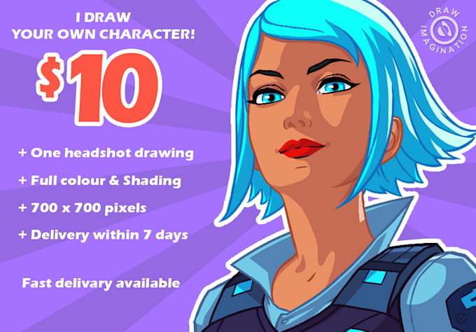 Draw your own character by Drawimagination | Fiverr