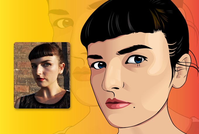 Draw an amazing pop art line art portrait by Kapees | Fiverr