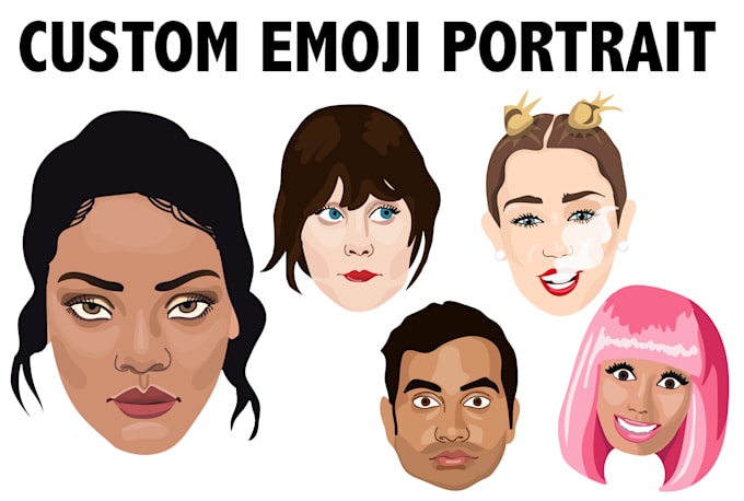 Design custom emoji portraits by Chelseams | Fiverr