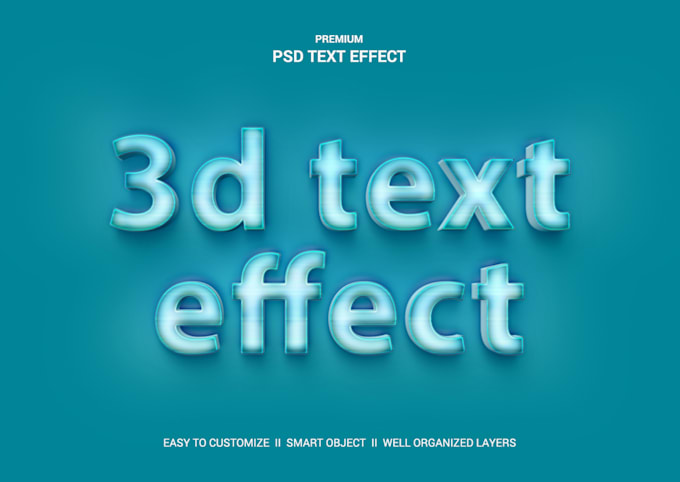 Do text effect layer style to easy editable 3d or 2d text by ...
