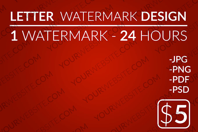 Design custom letter logo watermark by Milutinr | Fiverr
