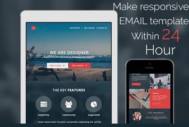 Design responsive html email template by Abdussalam121 | Fiverr