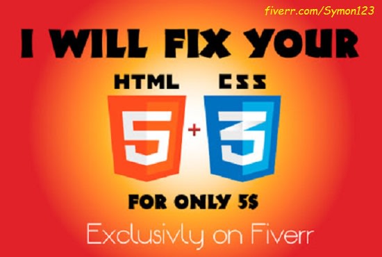 Fix htm css errors by Symon123 | Fiverr