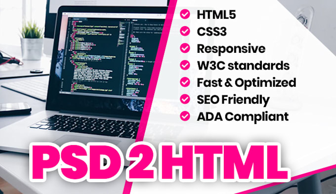 Code custom and responsive html5 css3 of your psd by A_raffay | Fiverr