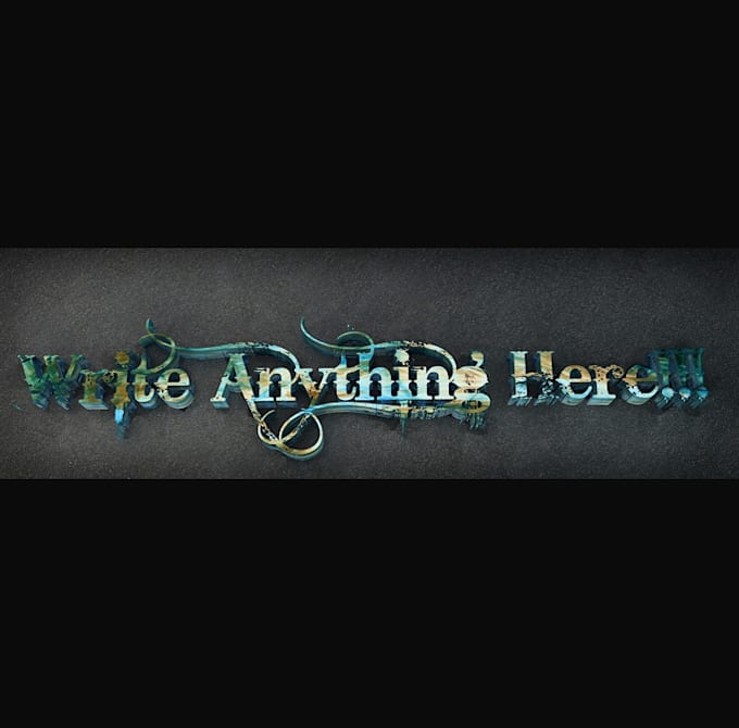 Write whatever you want in these fancy 3d letters by Rasselas | Fiverr