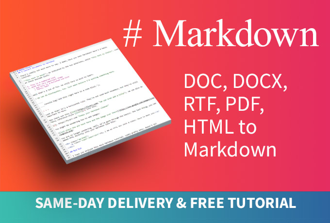 Convert your document to markdown by Yukihyou | Fiverr
