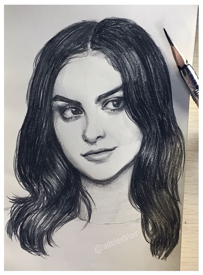 Draw a simple pencil portrait sketch in less than 2 days by ...