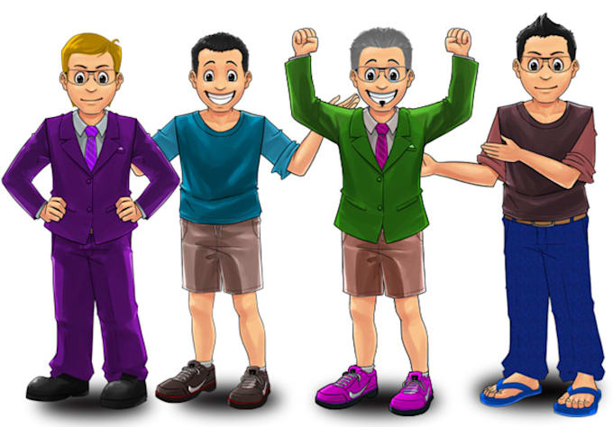 Create a high quality male digital mascot by Photos | Fiverr