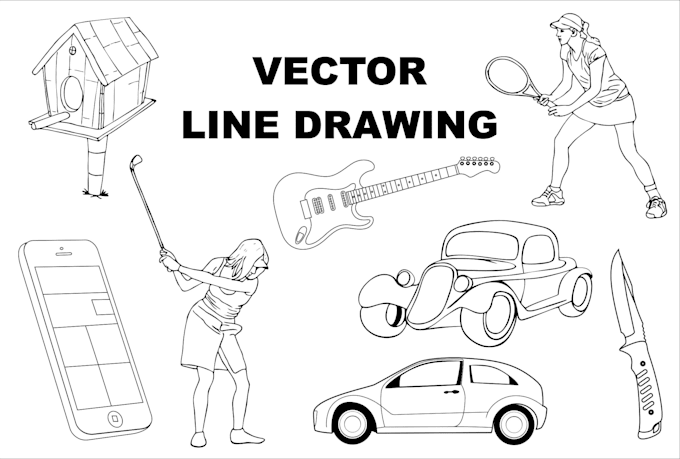 Do any line drawing illustration by Dennyranch | Fiverr