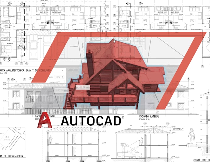 Draw your architectural blueprints in autocad by Estudiodemente | Fiverr