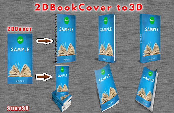 Convert your 2d book or box cover to good looking 3d cover by Sunv30 ...