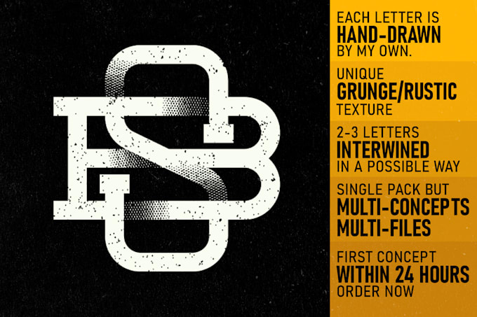 Do simple yet powerful monogram by Mun336 | Fiverr