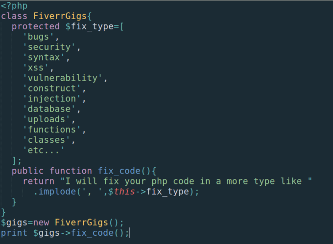 Fix your php script or web application by Upiksaleh | Fiverr Fix your php script or web application by Upiksaleh | Fiverr