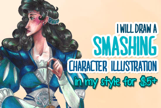 Draw a smashing character illustration by Mirrorsofsilver | Fiverr