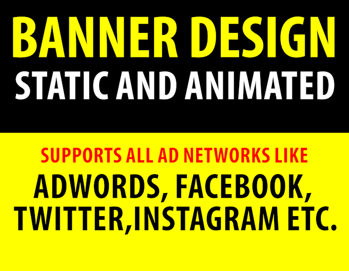 Design animated or static banners by Designerhash | Fiverr