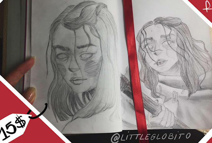 Hand draw and digitally color your character by Littleglobito | Fiverr