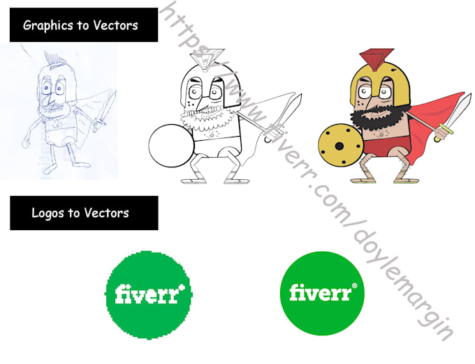 Convert your graphic or logo to vector by Doylemargin | Fiverr