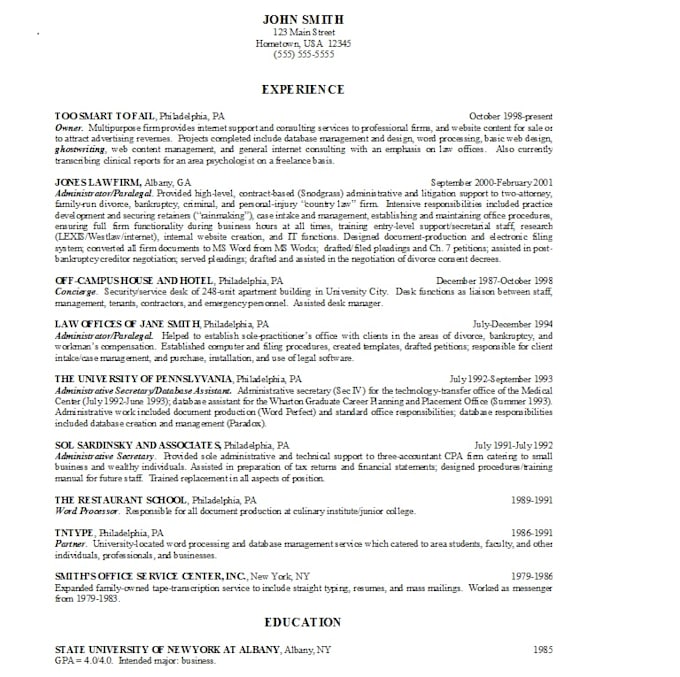 Write you a top notch resume, 30 years experience by Bettoroffsingle ...