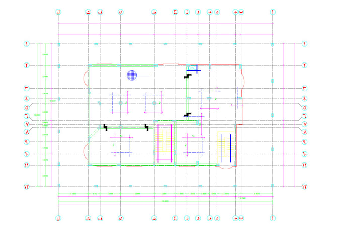 Draw 2d autocad , statical system by Ahmedeloraby123 | Fiverr