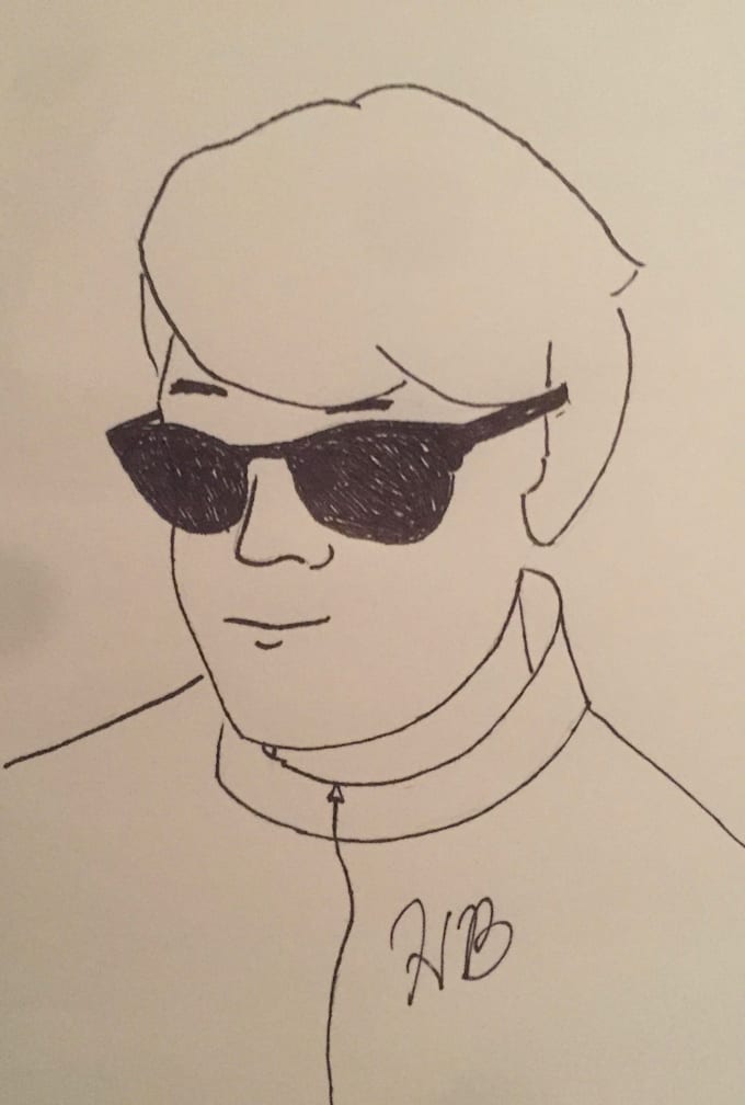 Draw stylistic outlined portraits based on photos by Halley95 | Fiverr