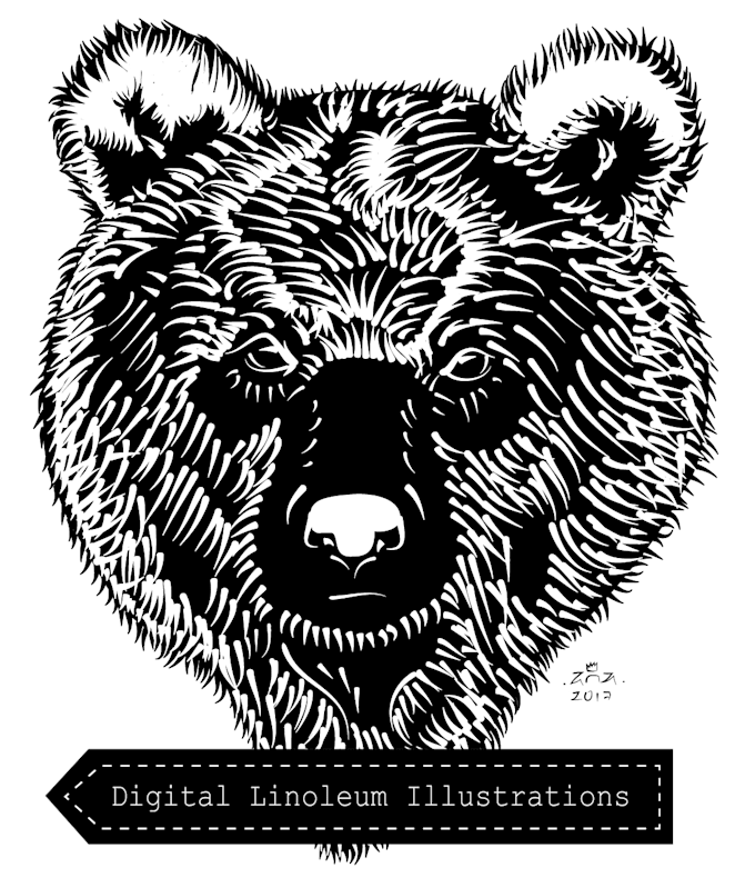 Draw any animal in digital linoleum style by Anacuellar | Fiverr