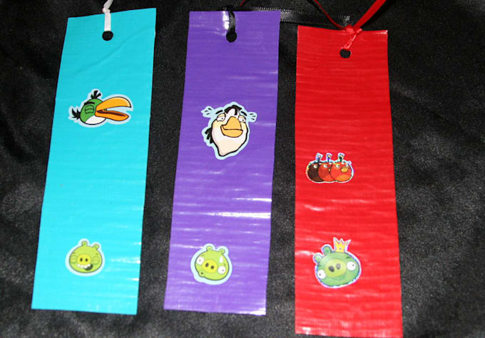 Make 3 angry bird bookmarks out of duct tape by Smward | Fiverr