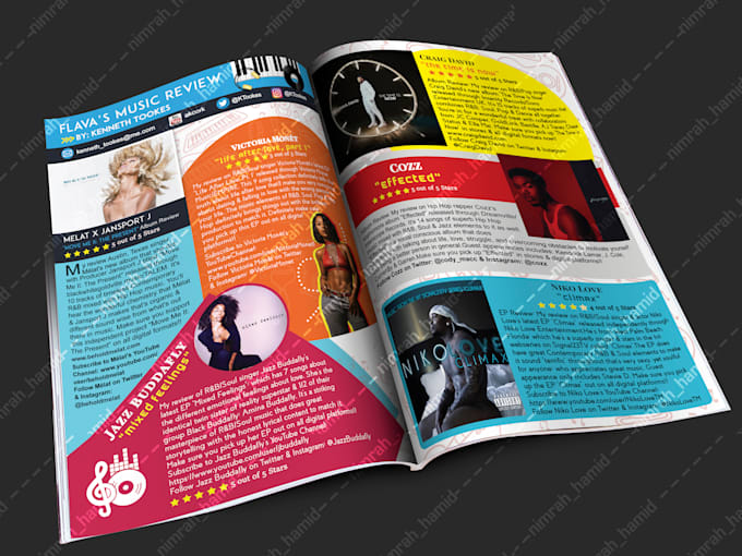 Design elegant mag cover, pages layout, ads and yearbook by Nimrah ...