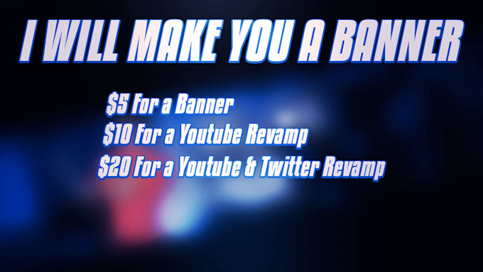 Make a very cool youtube banner quick by Christiangaming | Fiverr