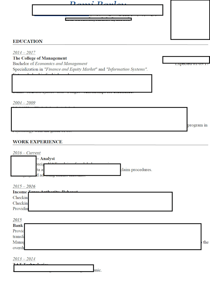 Check and correct your cv by Ramibarlev | Fiverr