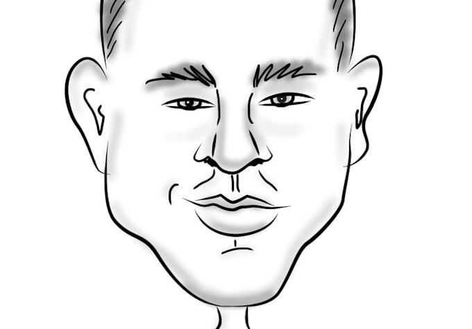 Draw a caricature outline and shading of your face by Stephcoll | Fiverr