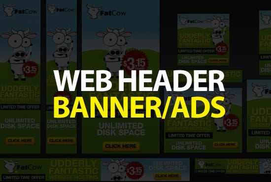 Design professional web banner,header,ads,cover by Asifgraphic | Fiverr