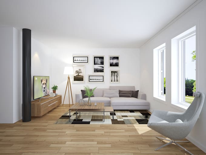 Create 3d model and render realistic interior by Lehuy_design | Fiverr