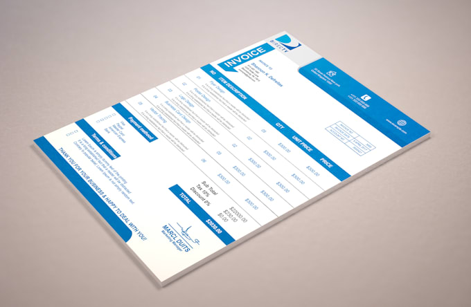Design amazing invoice for your business by Betheamelanie | Fiverr