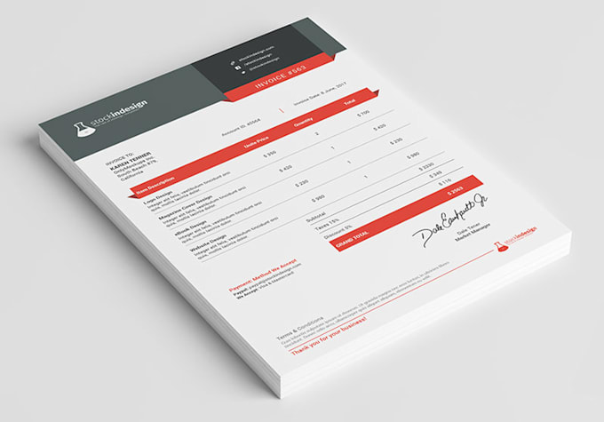 Design amazing invoice for you by Rony6267 | Fiverr