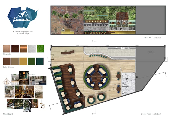 Design 2d and 3d interior drawings and perspectives by Sammimdesign ...