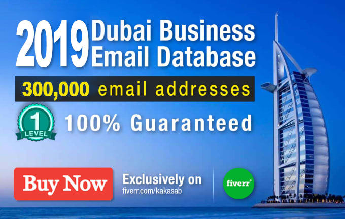 Provide 300,000 dubai uae business email database by Kakasab | Fiverr