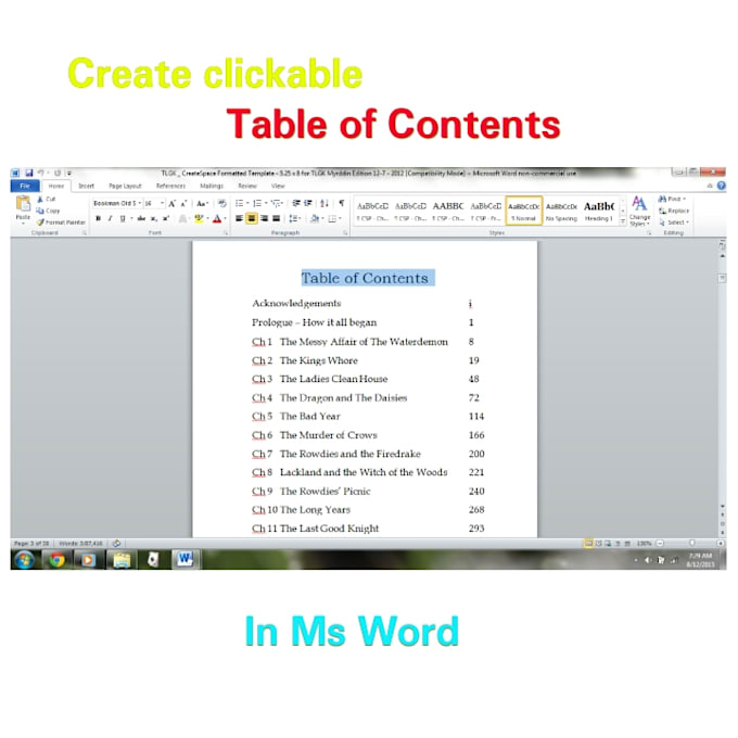 How To Add Clickable Table Of Contents In Word Lasopashowcase