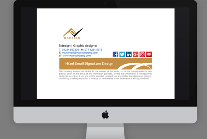 Design modern clickable html email signature by Ndesign3 | Fiverr