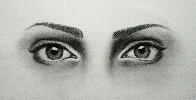 how to draw eyes on hand