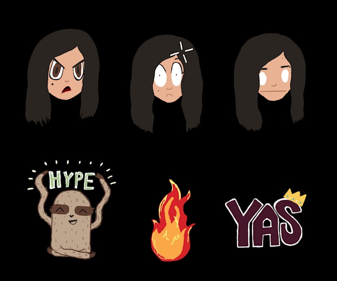 Create custom illustrated twitch emotes by Insomniatic | Fiverr