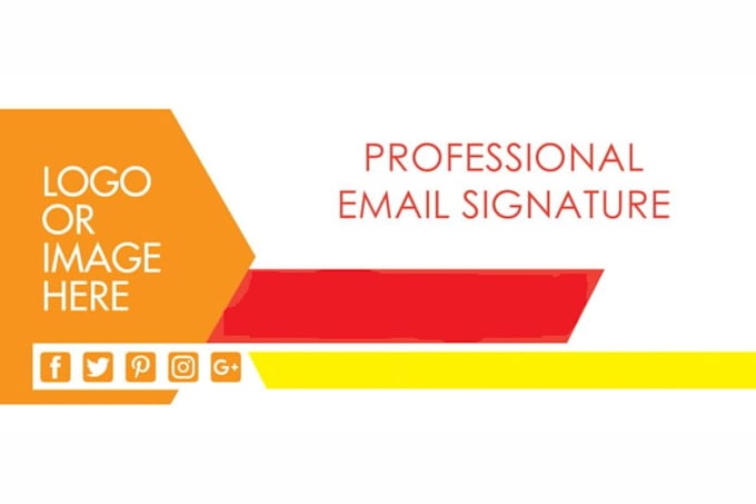 Design attractive email signature with social media logo and your photo ...