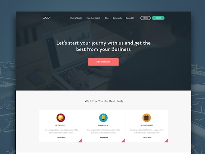 Design responsive landing page website by Developindia | Fiverr
